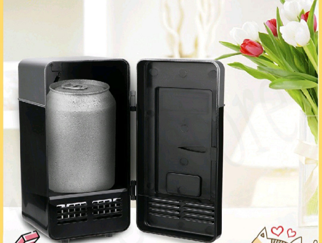 PO USB Drink Water Can Bottle Cooling / Heating Fridge Mini, Furniture ...
