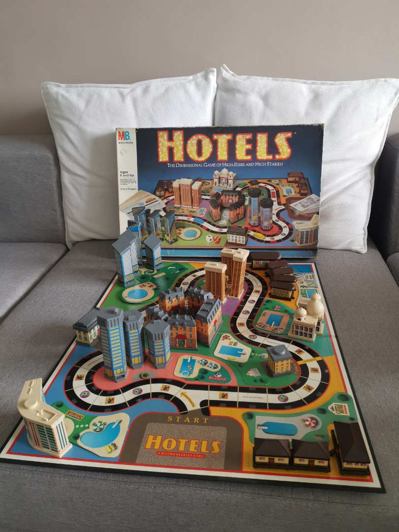 Milton Bradley MB hotels board game dimensional game of high rises and ...