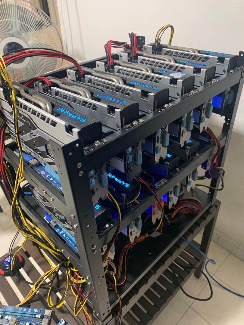 Mining rig rack 12 GPU, Furniture & Home Living, Furniture, Shelves ...