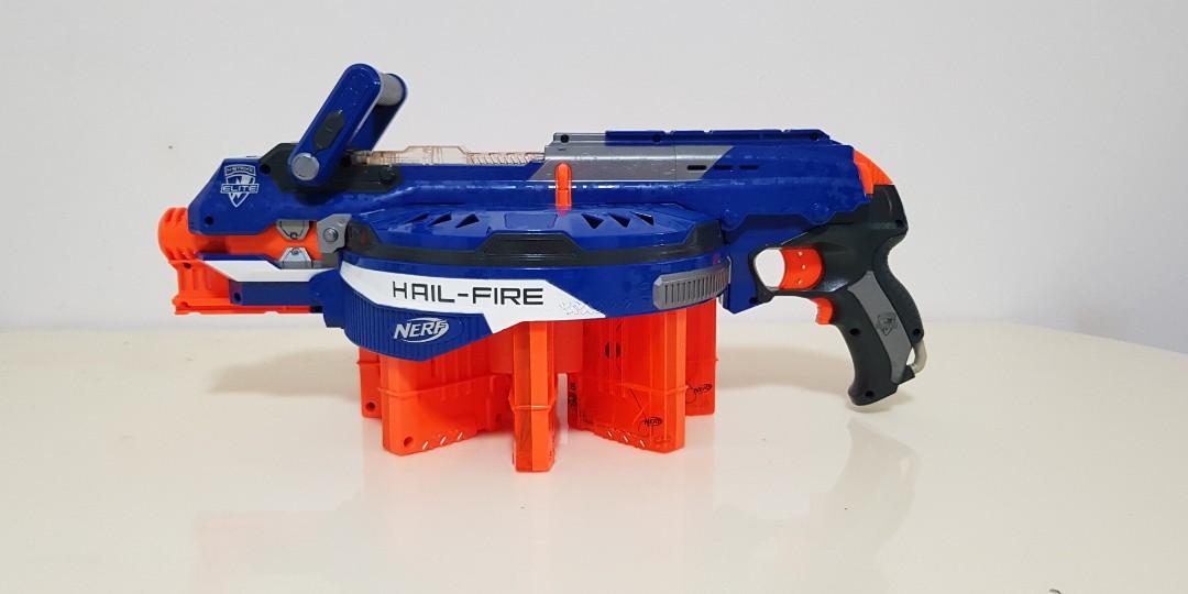 Nerf Elite Hail Fire, Hobbies & Toys, Toys & Games on Carousell