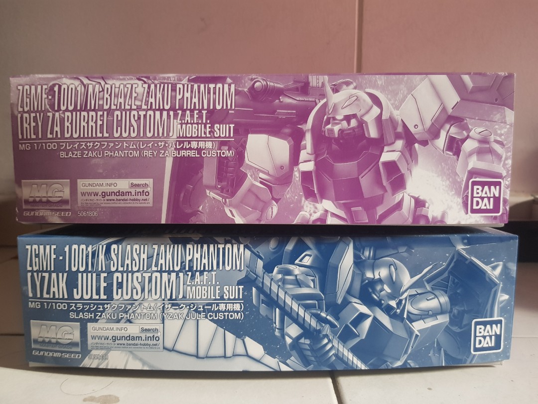 P bandai MG 1/100 Gundam Slash Ray Zaku bundle set, Hobbies & Toys ...