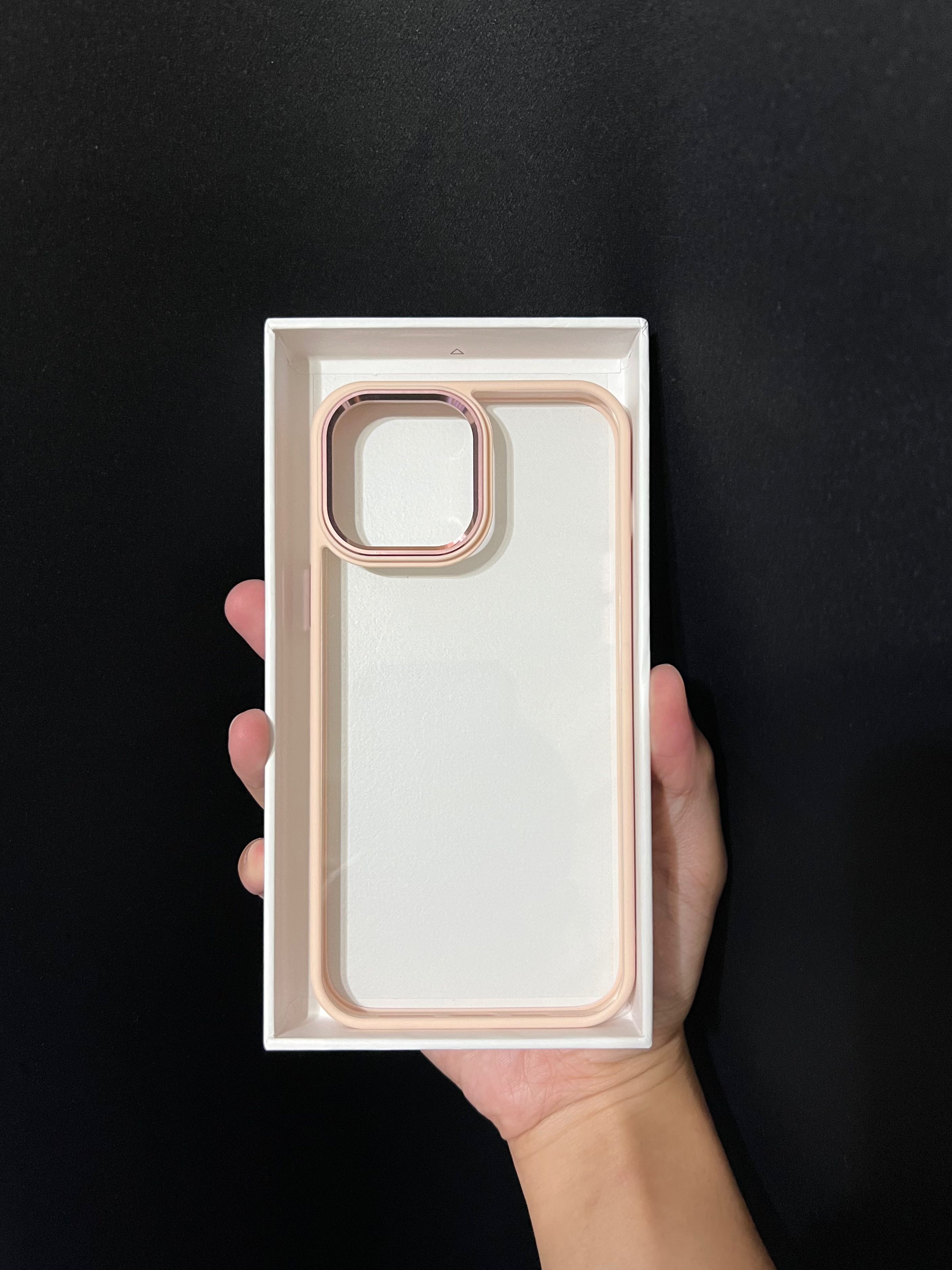 Pink/Clear case for iPhone 13 Pro Max, Mobile Phones & Gadgets, Mobile ...