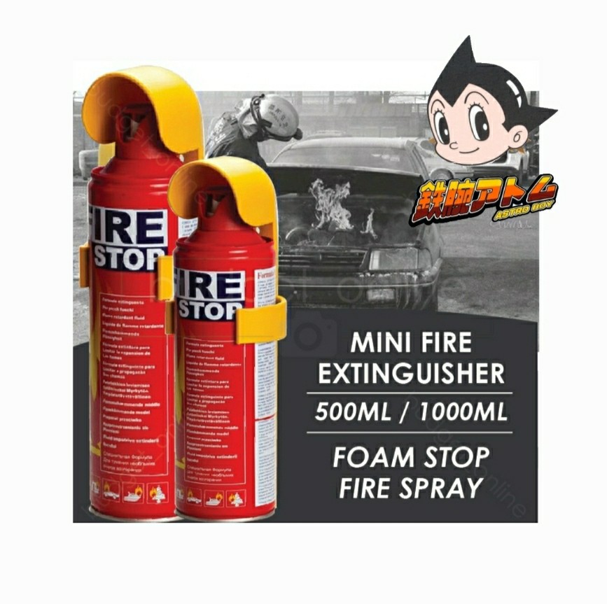 Portable Water-Based Fire Extinguisher Fire Stop 500ml, 1000ml, Car ...
