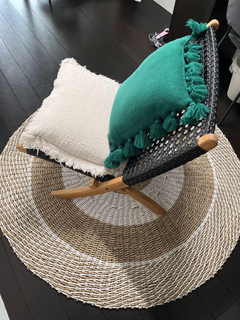 Rattan Circle Rug, Furniture & Home Living, Home Decor, Carpets, Mats ...