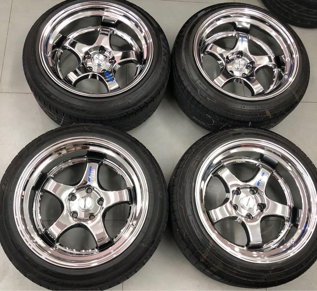 Rim Work S1 Super chrome 17x10.5JJ 5X114, Auto Accessories on Carousell