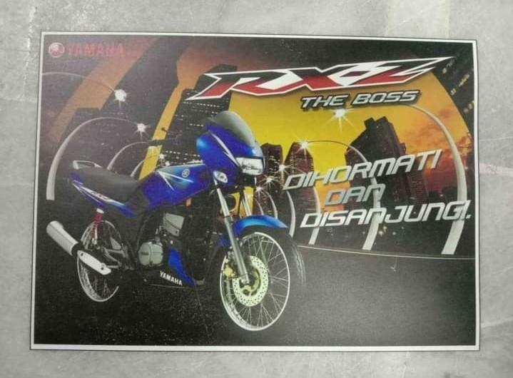 RXZ THE BOSS POSTER FRAMED, DIHORMATI & DISANJUNG, WALL ART, Motorbikes ...