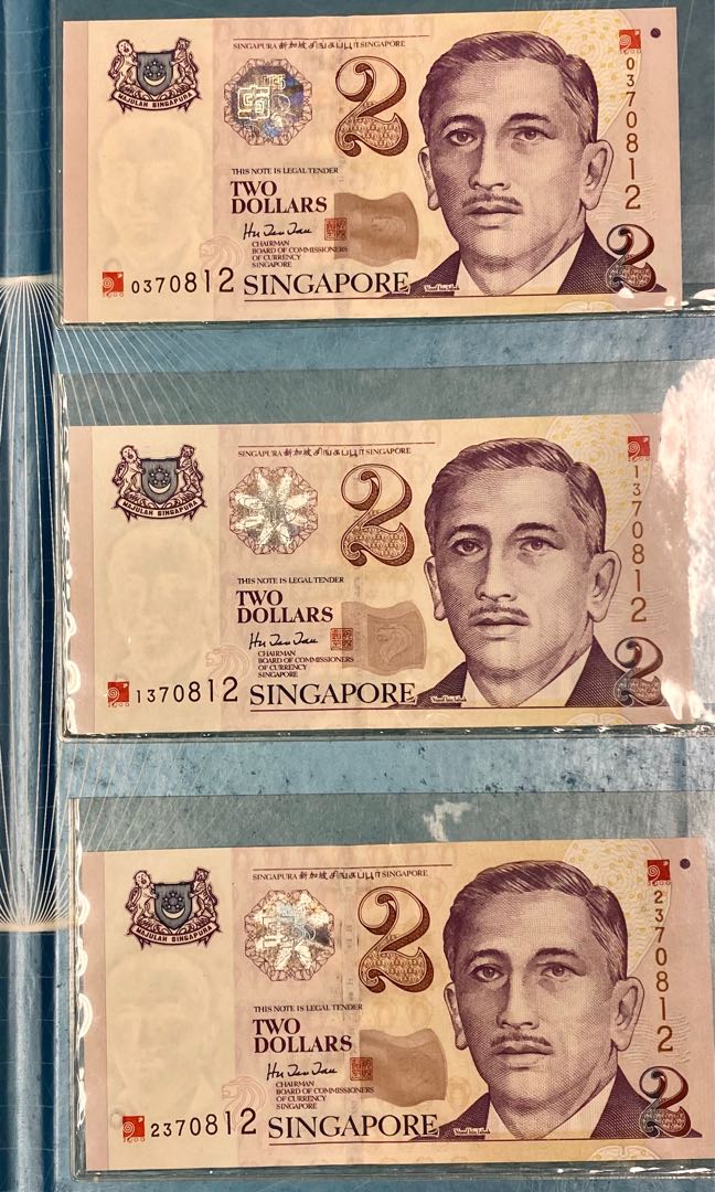 Singapore yr 2000 millennium $2 paper note in folder of issue, Hobbies ...