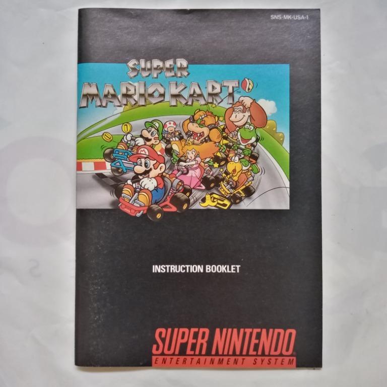 SNES Super Mario Kart Instruction Booklet & Box Only, Video Gaming ...