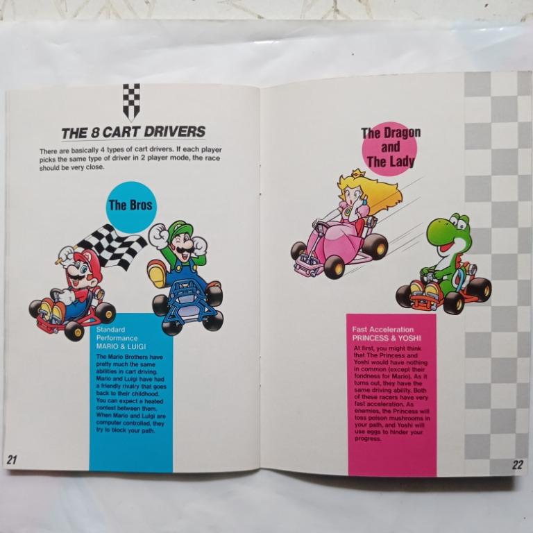 SNES Super Mario Kart Instruction Booklet & Box Only, Video Gaming ...