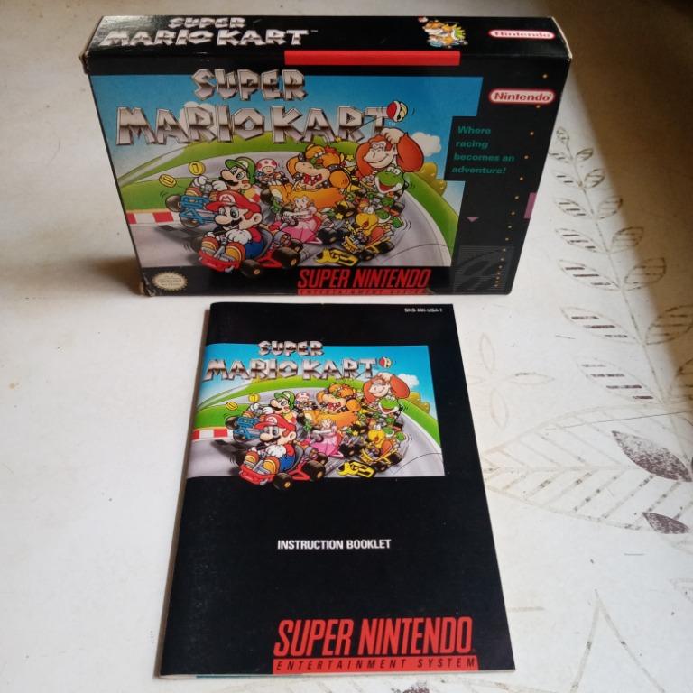 SNES Super Mario Kart Instruction Booklet & Box Only, Video Gaming ...