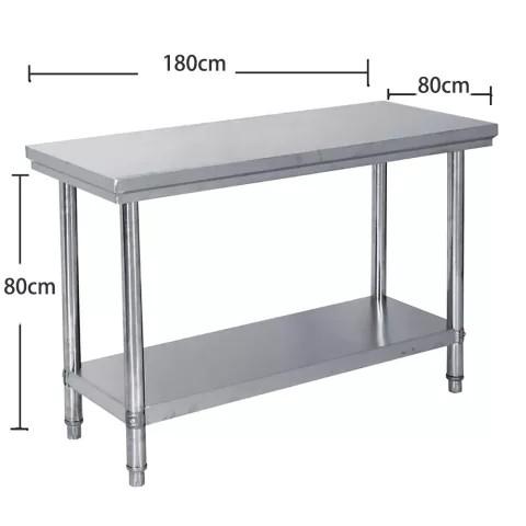 STAINLESS STEEL PREP TABLE SIZE 180X60X80CM, Furniture & Home Living ...