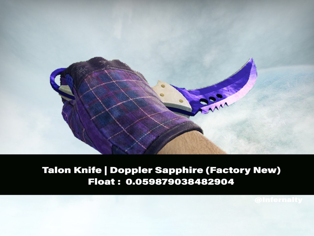 Talon Knife Doppler Sapphire FN CSGO SKINS KNIVES, Video Gaming, Gaming ...