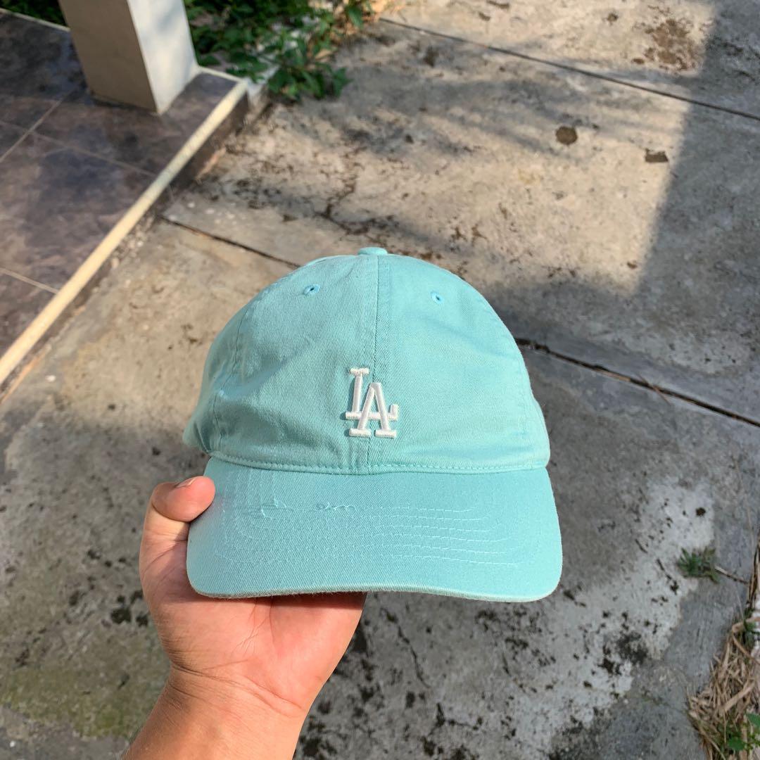 Topi MLB Los Angeles Dodger Mini Logo, Fesyen Pria, Aksesoris, Topi di ...