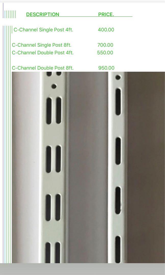 WALL MOUNTED SLOTTED POST, Commercial & Industrial, Construction ...