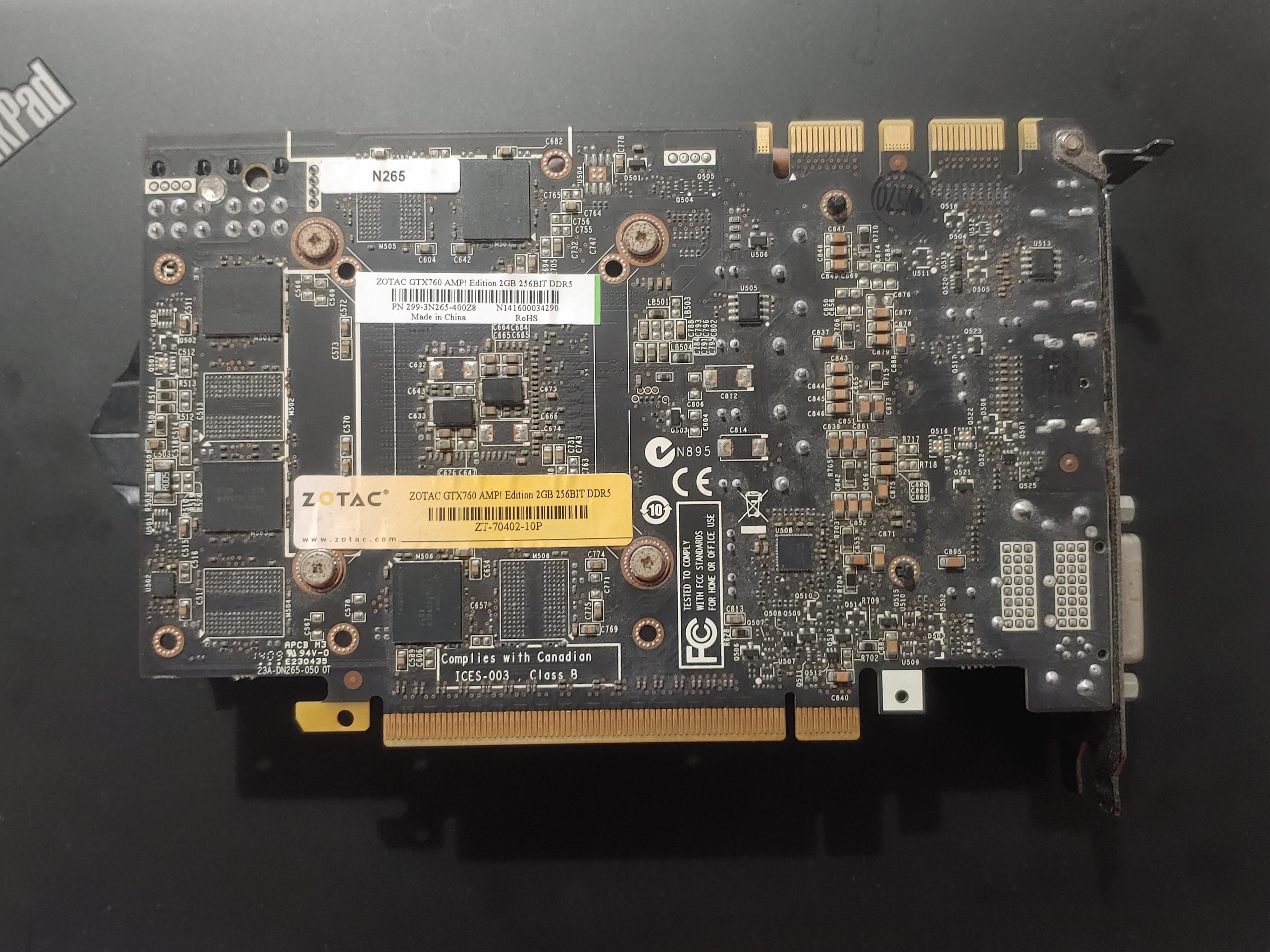 Zotac GTX 760 AMP! Edition 2GB 256Bit DDR5 Nvidia Geforce Graphics Card ...