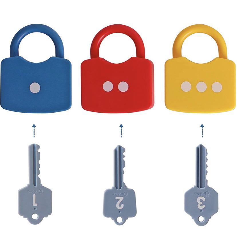20 PCs Early Learning Padlocks Set Numbers Lock and Keys Educational ...