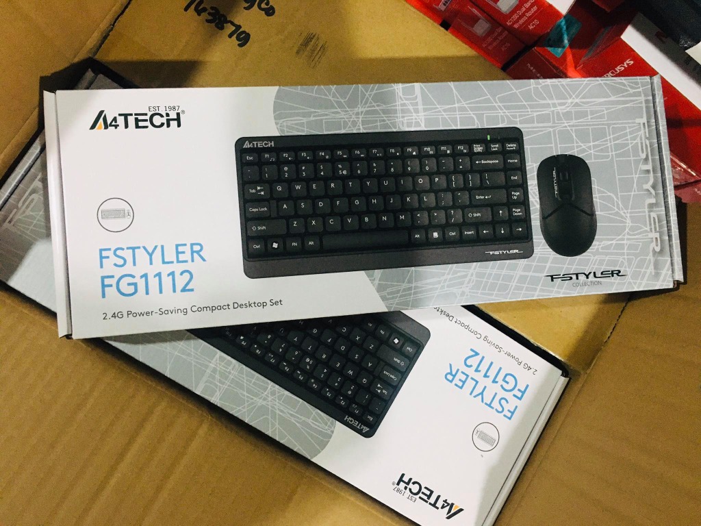 A4Tech Fstyler FG1112 Wireless Compact Keyboard and Mouse Combo, Computers & Tech, Parts ...