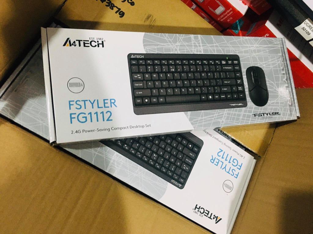 A4Tech Fstyler FG1112 Wireless Compact Keyboard and Mouse Combo ...