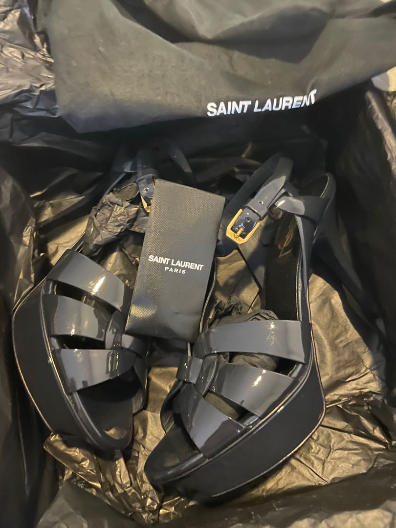 Authentic YSL tribute 75 in dark navy, Women's Fashion, Footwear, Heels ...