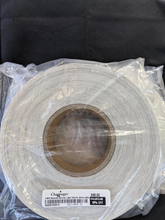 Barcode Security Label (2k/roll) 40mm x40m, Computers & Tech, Office ...