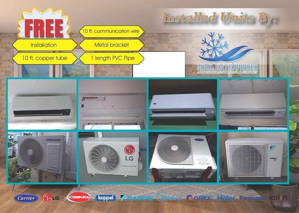 Brand New aircon split type inverter with free installation factory ...