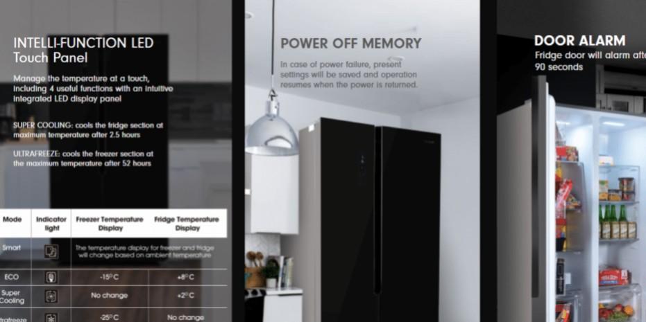 Brand New CONDURA CSS-562i Side by Side Inverter Refrigerator, TV ...