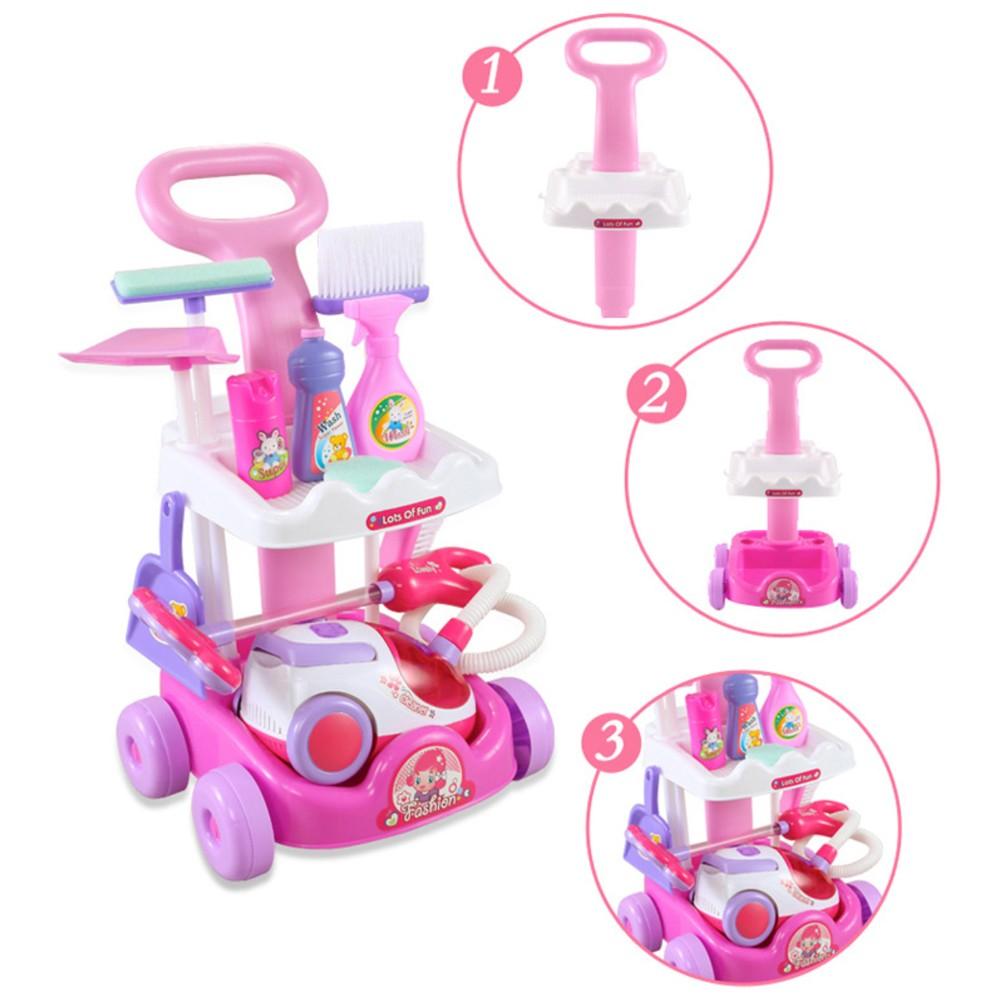 BRANDNEW CLEANING TROLLEY TOY with VACUUM CLEANER TOY SET, Hobbies ...