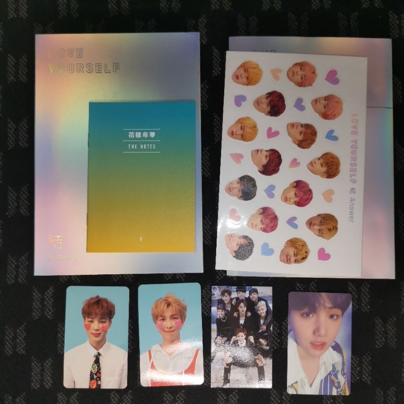 BTS Love Yourself LY Answer Album with RM Namjoon Jin Yoongi Suga JHope ...