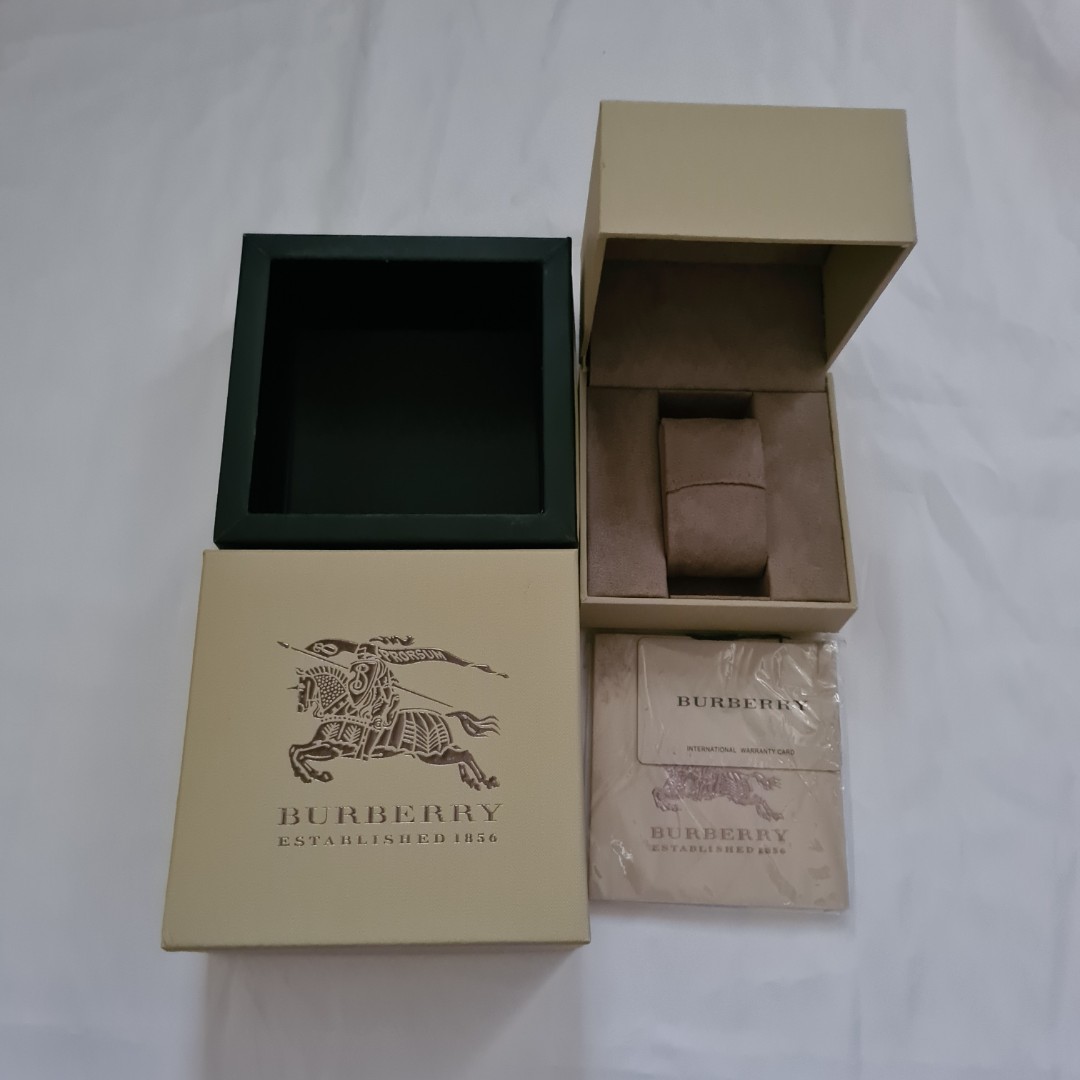 Burberry Watch Box + paper bag, Furniture & Home Living, Home ...