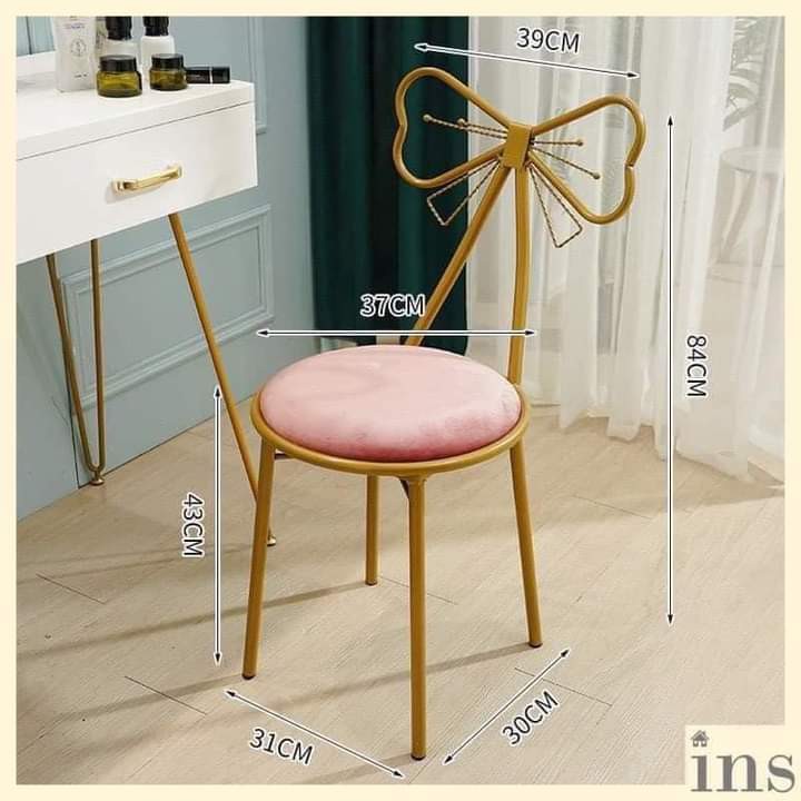 LEATHER/VELVET BUTTERFLY STOOL CHAIR, Furniture & Home Living ...