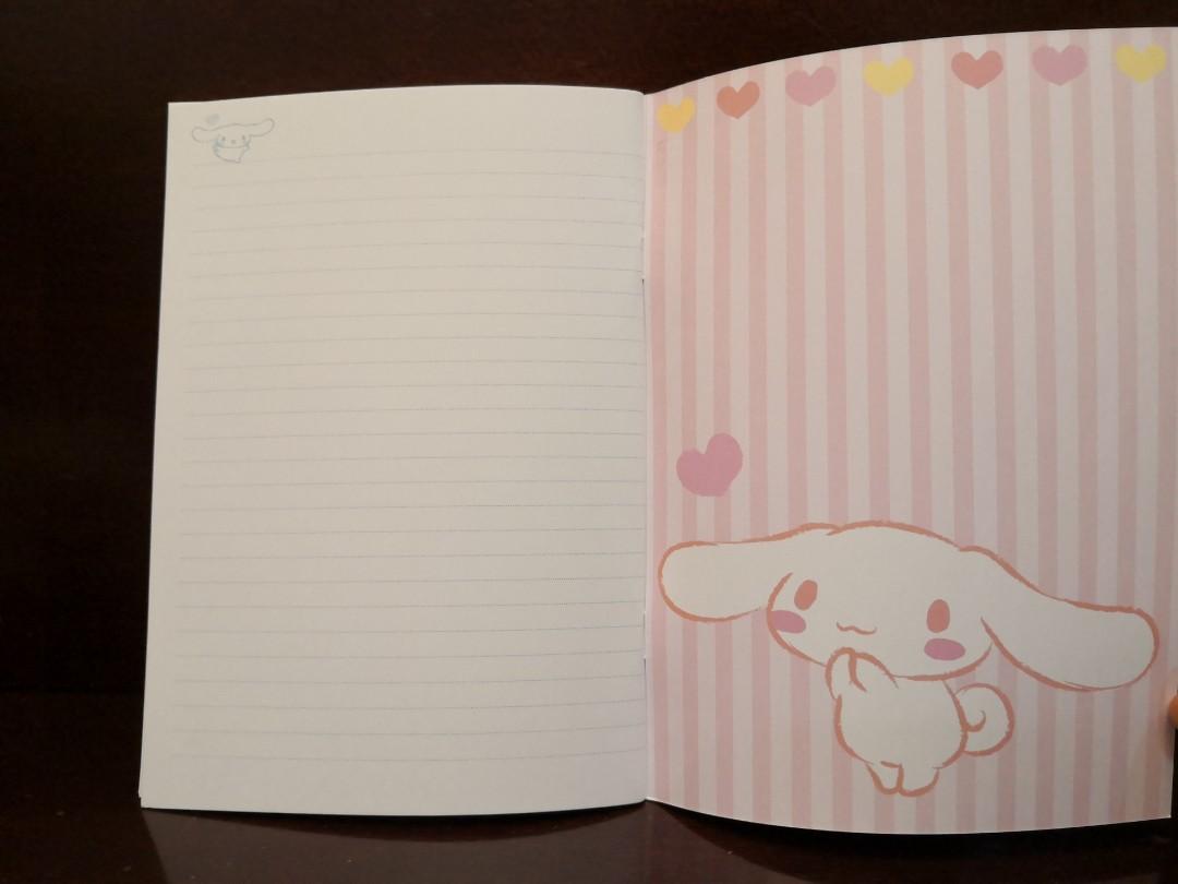 Cinnamoroll flat notebook (Sanrio Original), Hobbies & Toys, Stationary ...