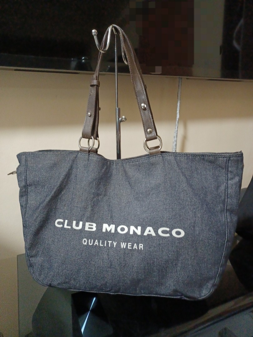 Club Monaco Denim Tote Bag, Women's Fashion, Bags & Wallets, Tote Bags ...