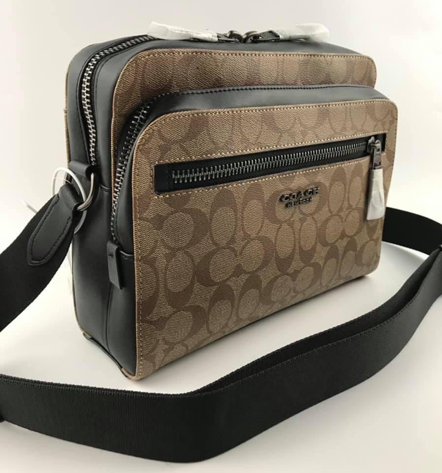 Coach WEST Camera Bag in Signature Canvas, Men's Fashion, Bags, Sling ...