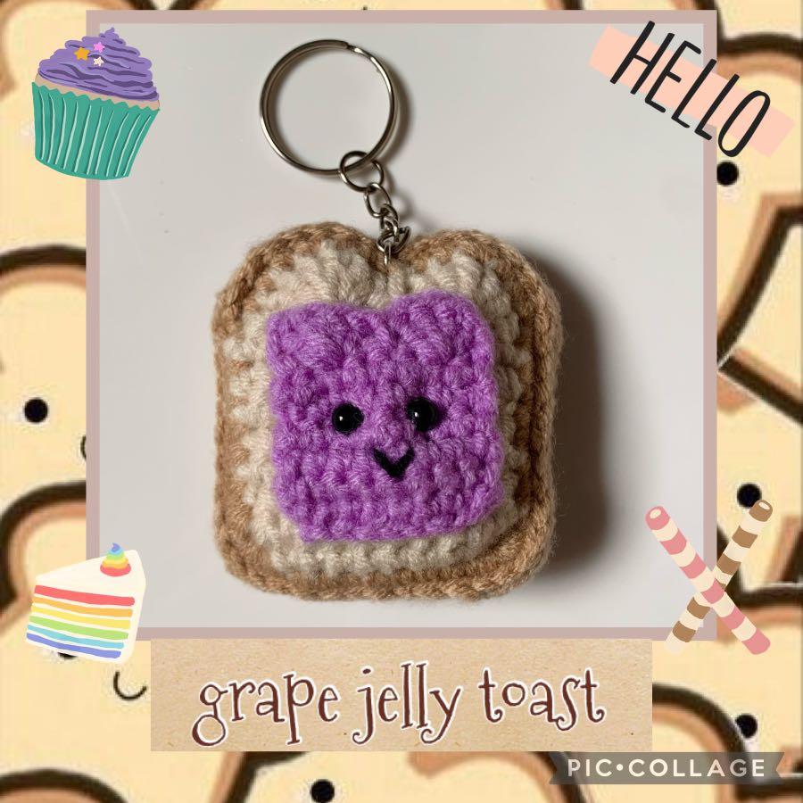 Crochet Toast | Kaya Butter Toast| Peanut Butter Toast | Grape Jelly ...