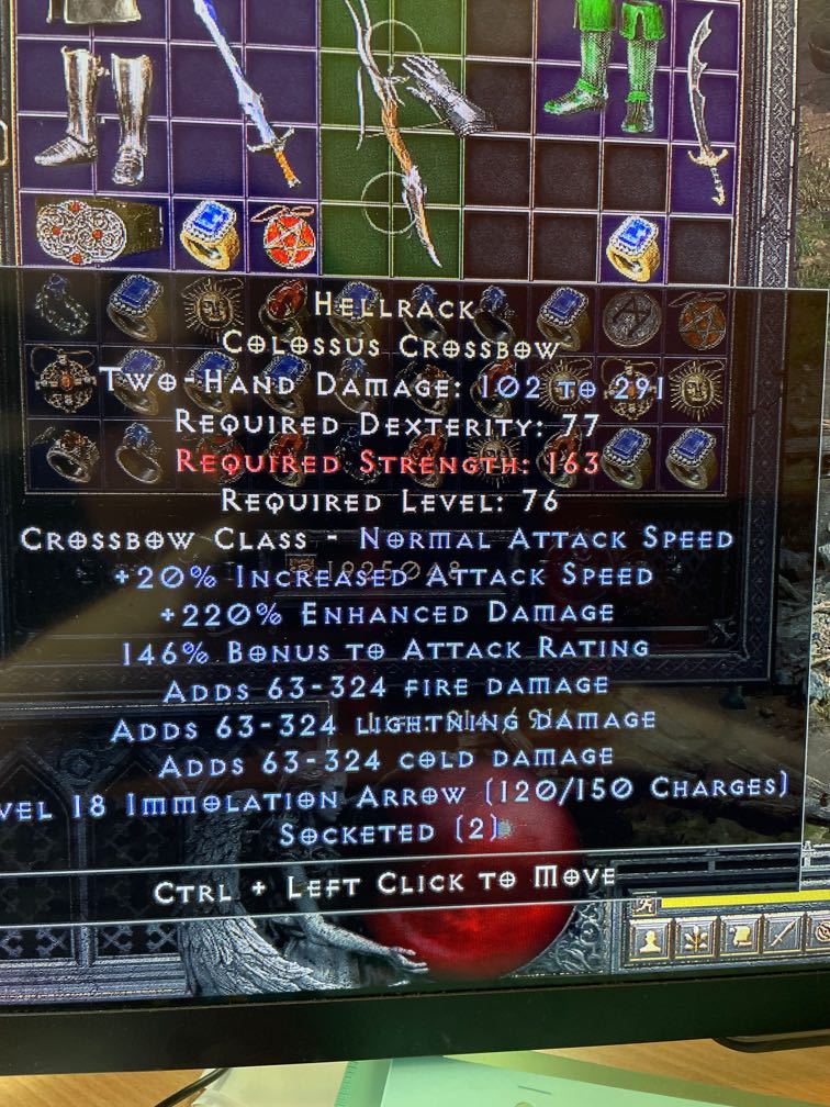 D2R - Unique Crossbow Hellrack, Video Gaming, Gaming Accessories, In ...