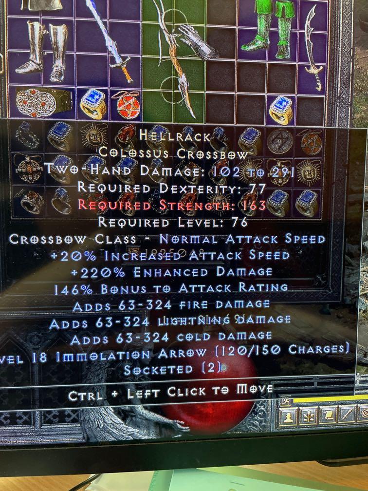 D2R - Unique Crossbow Hellrack, Video Gaming, Gaming Accessories, In-Game Products on Carousell