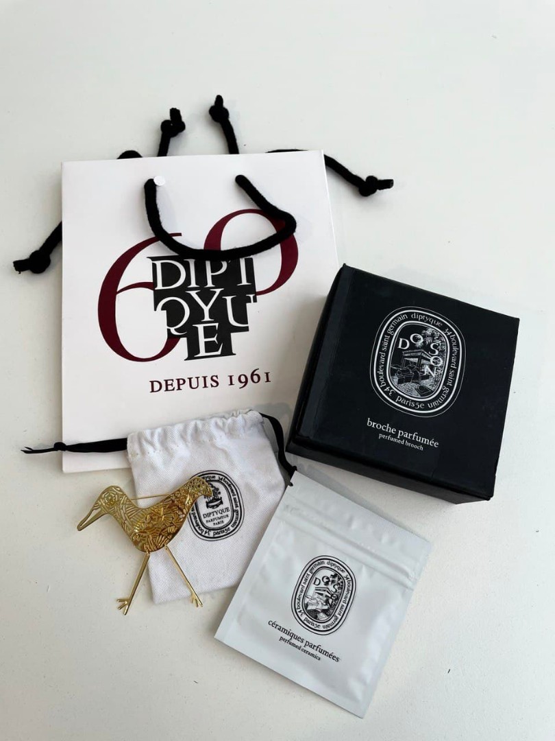 DIPTYQUE DO SON PERFUMED BROOCH (WITH PAPER BAG), Beauty & Personal ...