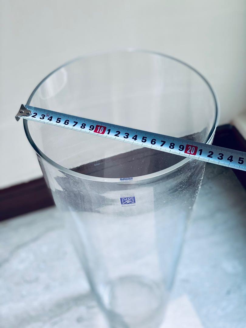 Elegant 52cm Tall Taper Cylinder BX Glass Clear Vases, Furniture & Home ...