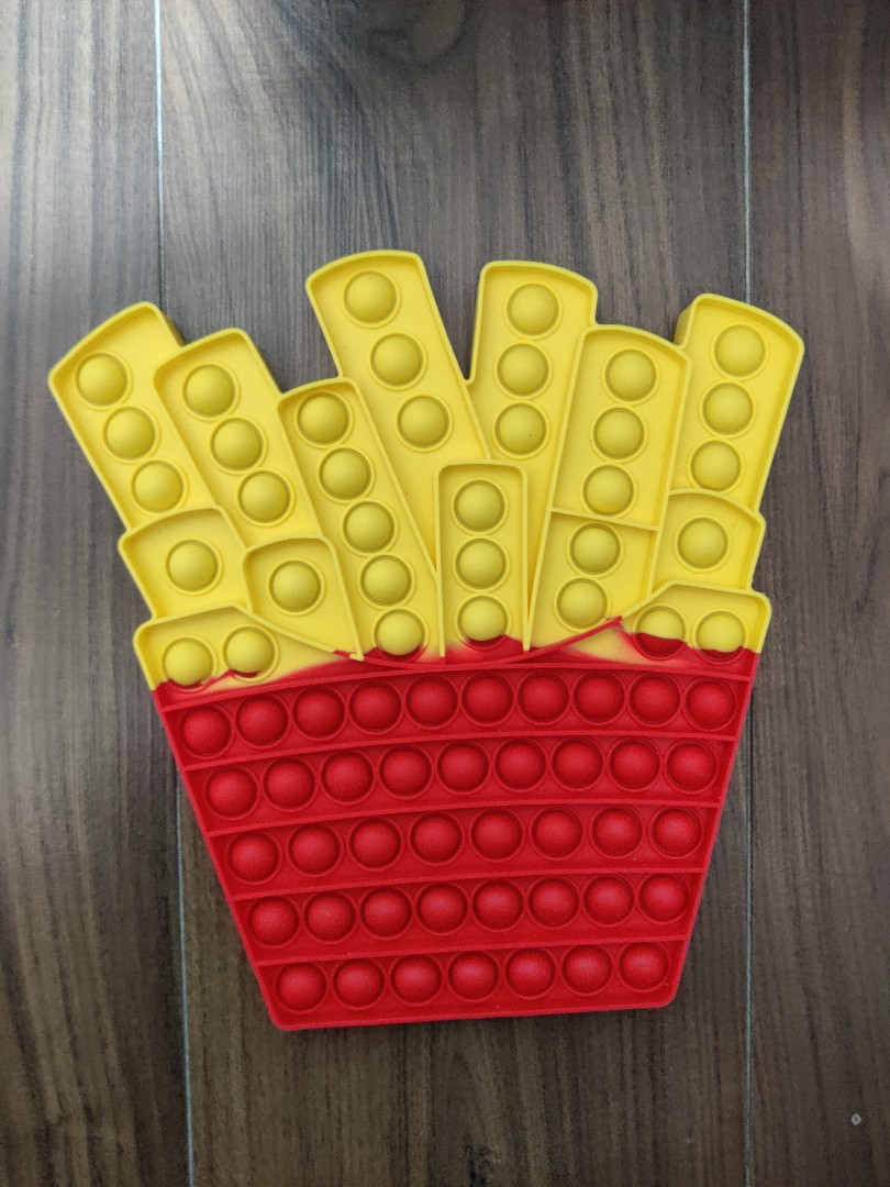 French fries jumbo pop it 26cm, Hobbies & Toys, Toys & Games on Carousell