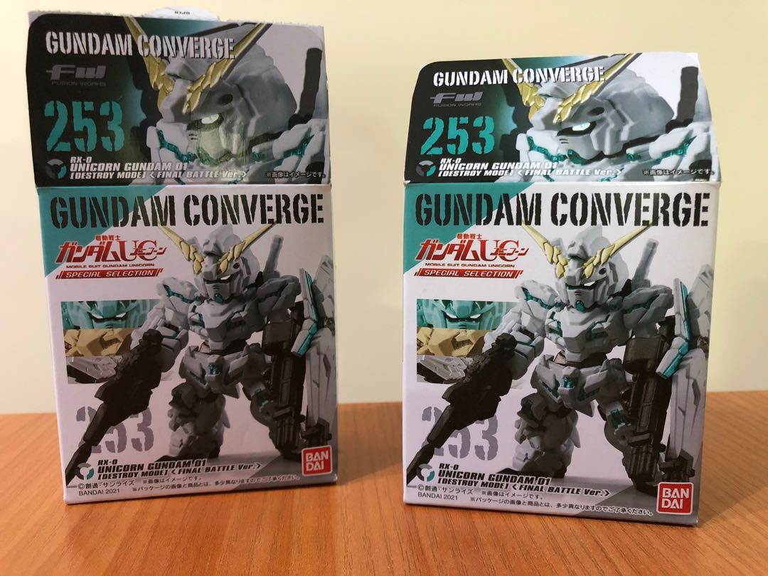 FW Gundam Converge 253 UC special selection Unicorn x2 獨角獸主體兩隻, 興趣及遊戲, 玩具 & 遊戲類 - Carousell