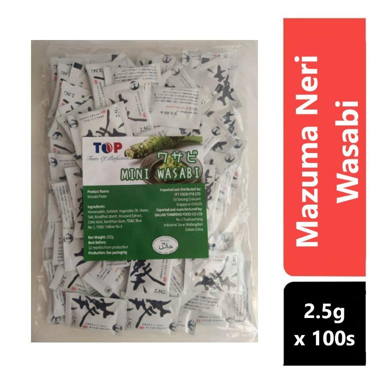 Halal Mazuma Neri Wasabi Mini Sachet for Sushi Sashimi 100's x 2.5g ...