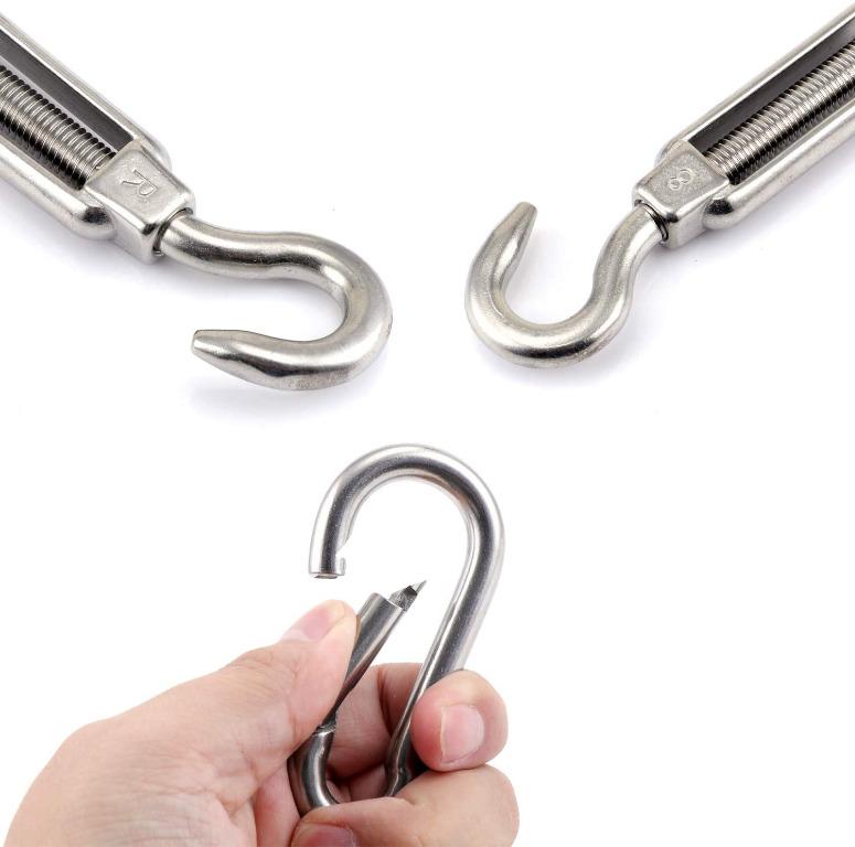 HSEAMALL M8 Sun Shade Sail Fixing Kit for Garden Awning Pergola ...