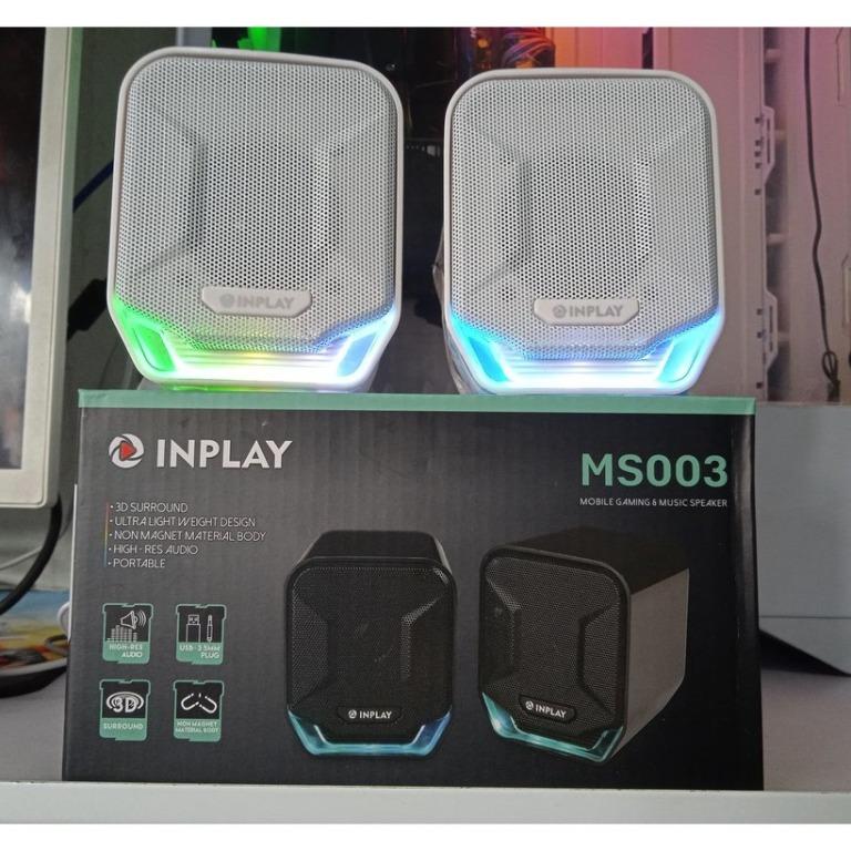INPLAY (MS-003) RGB MOBILE GAMING & MUSIC SPEAKER, COLOR WHITE, Audio ...