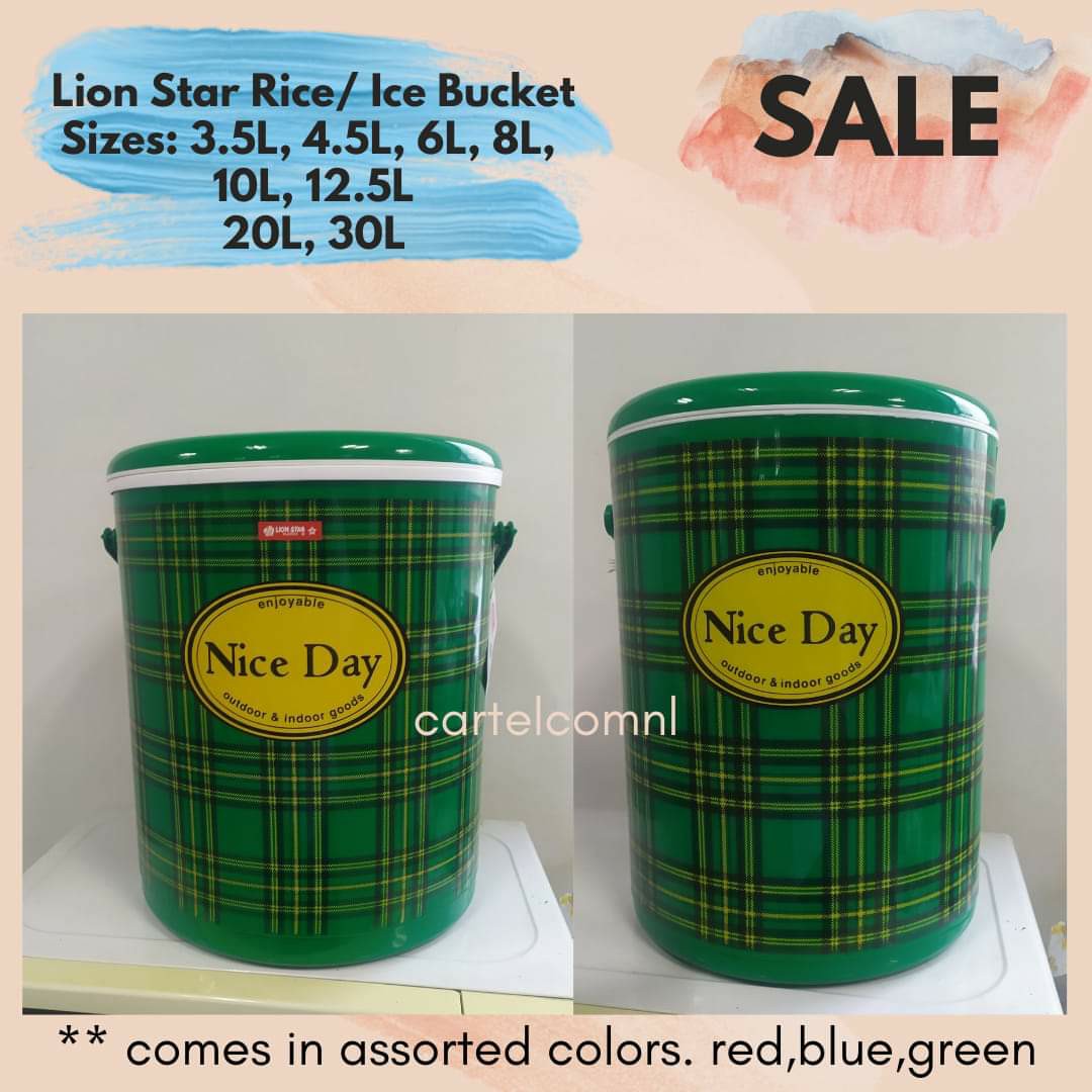 Lion Star- Rice Bucket, Ice Bucket Sizes: 3.5L, 4.5L, 6L, 8L, 10L, 12 ...