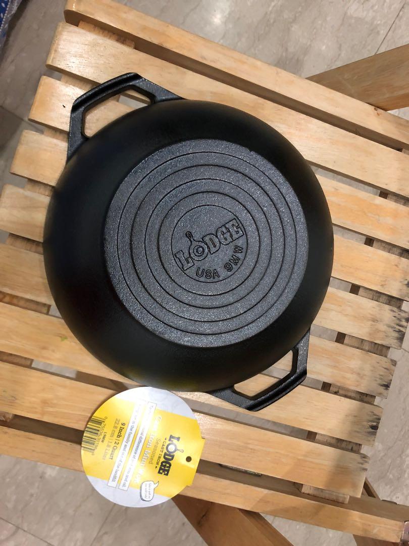 Lodge cast iron - 9 inch wok - Pre seasoned- Made in USA, Furniture ...
