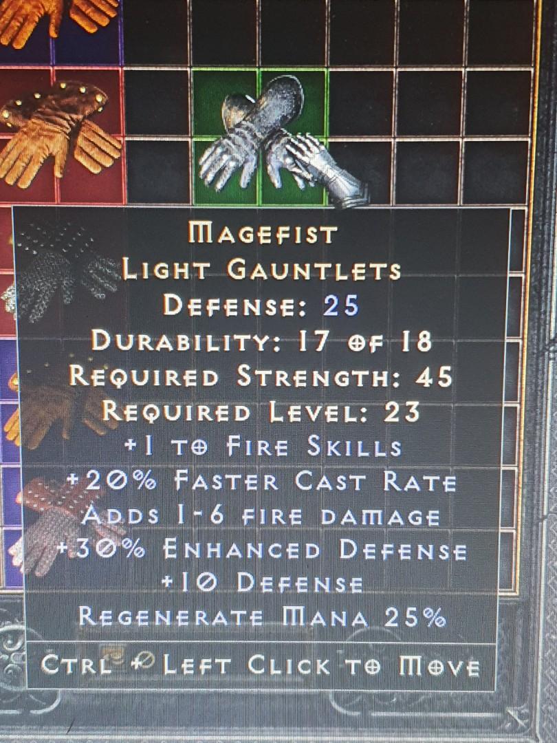Magefist Light Gauntlets (Perfect) Diablo 2 Resurrected D2R (PC/PS4/PS5 ...