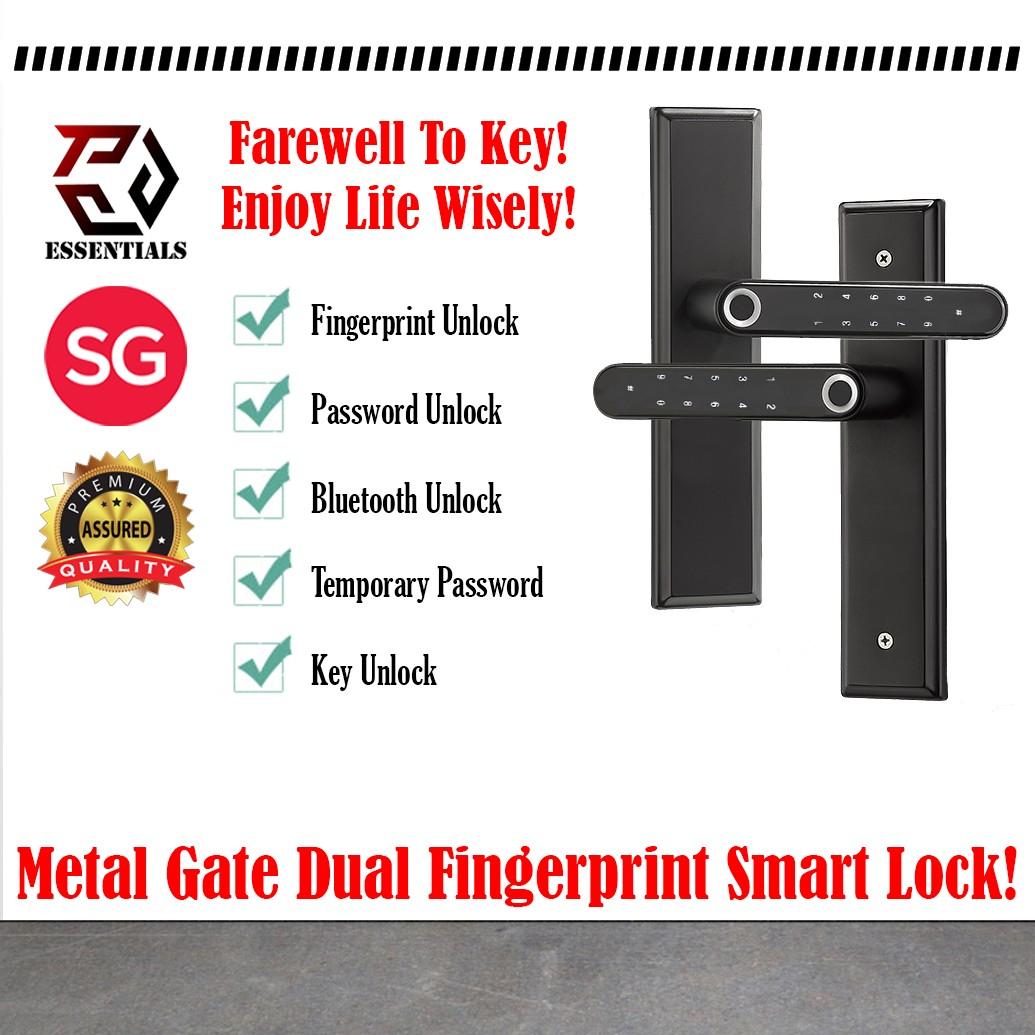 Metal Gate Fingerprint Smart Lock, Furniture & Home Living, Security ...
