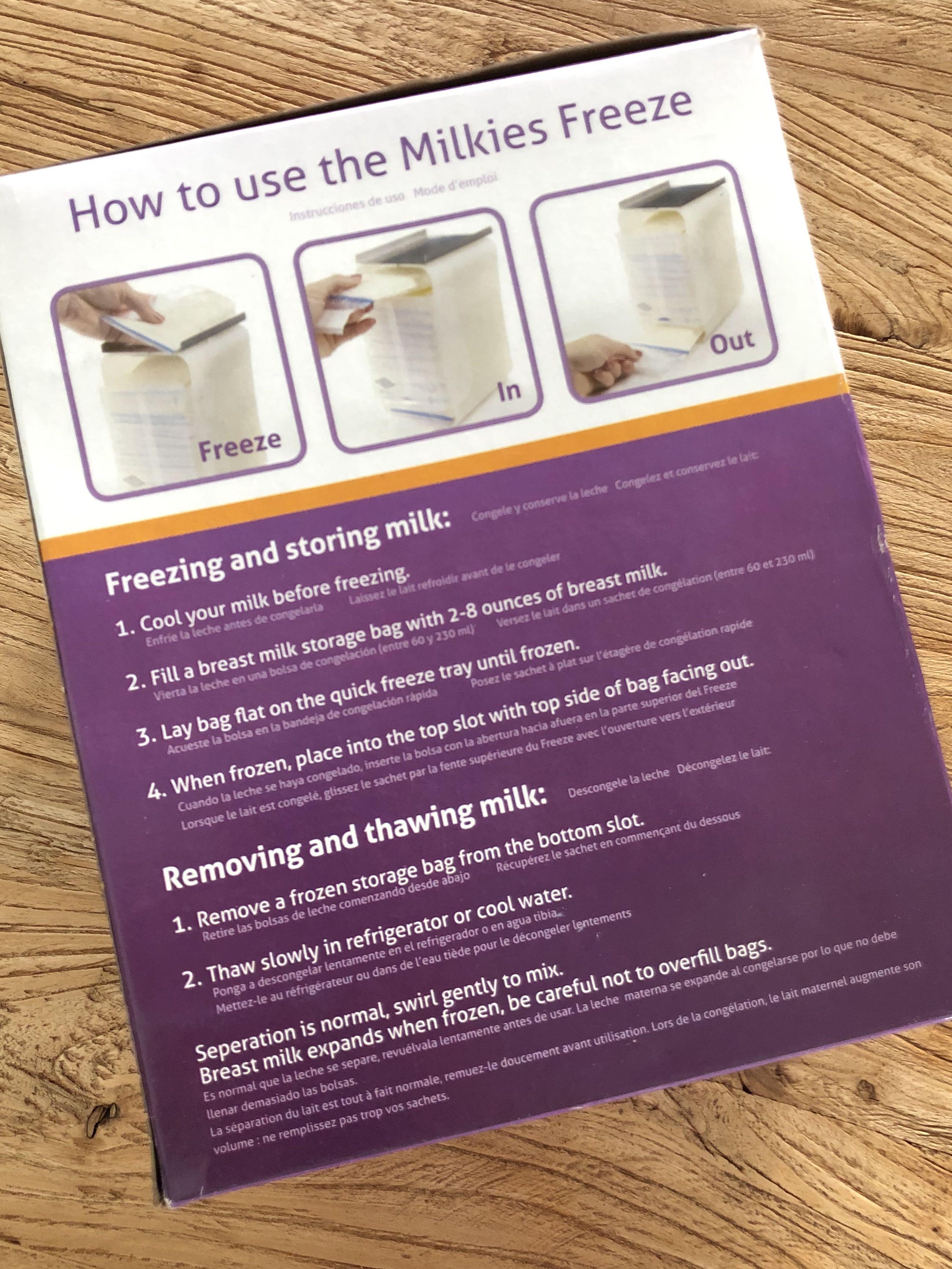 Milkies Freeze Milk Storage System |With Quick-Freeze Tray | Works with ...