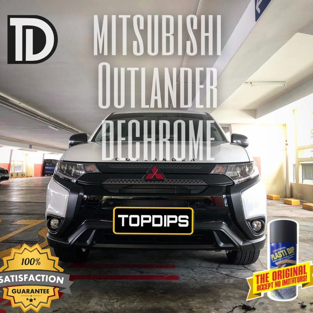 Mitsubishi Outlander Dechrome Outlander Plastidip Front Grille Front ...