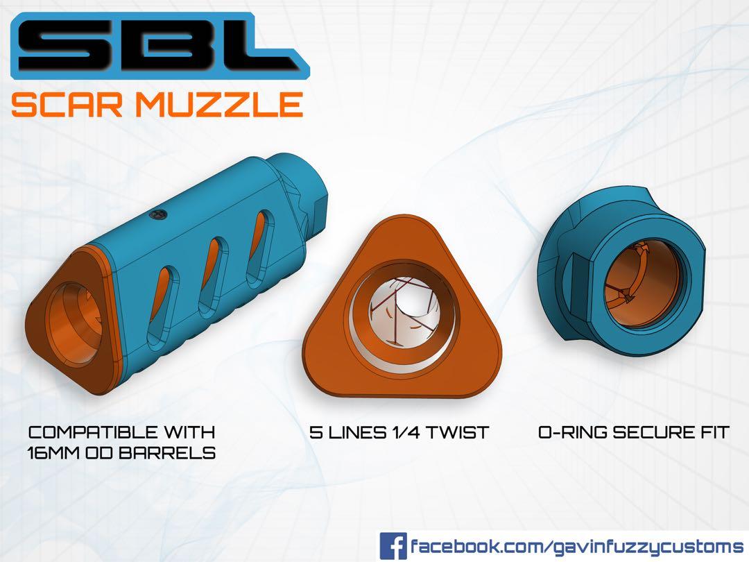 Nerf SCAR barrel / muzzle, Hobbies & Toys, Toys & Games on Carousell